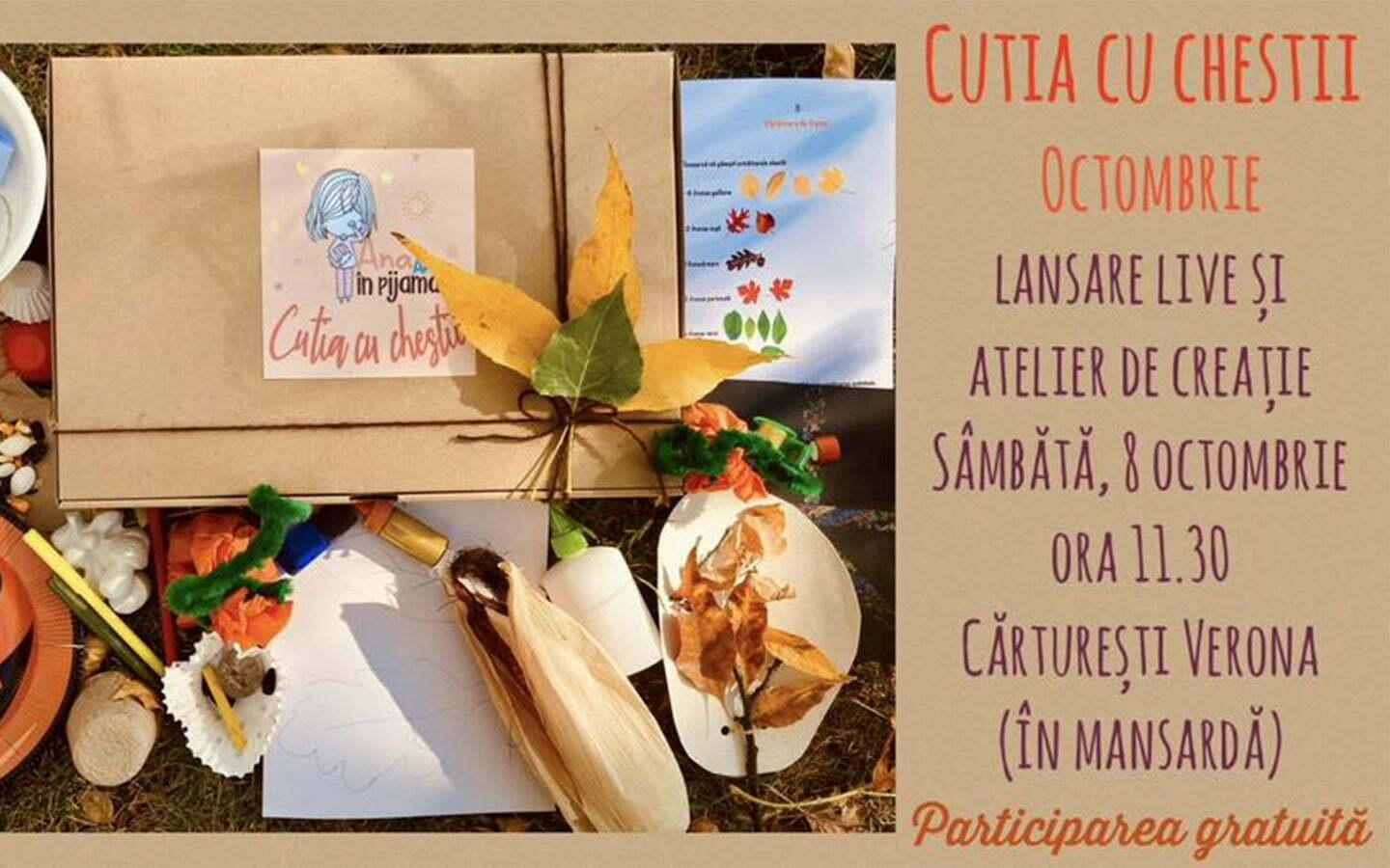 Lansare Cutia cu chestii octombrie - atelier de citit și făcut chestii ...
