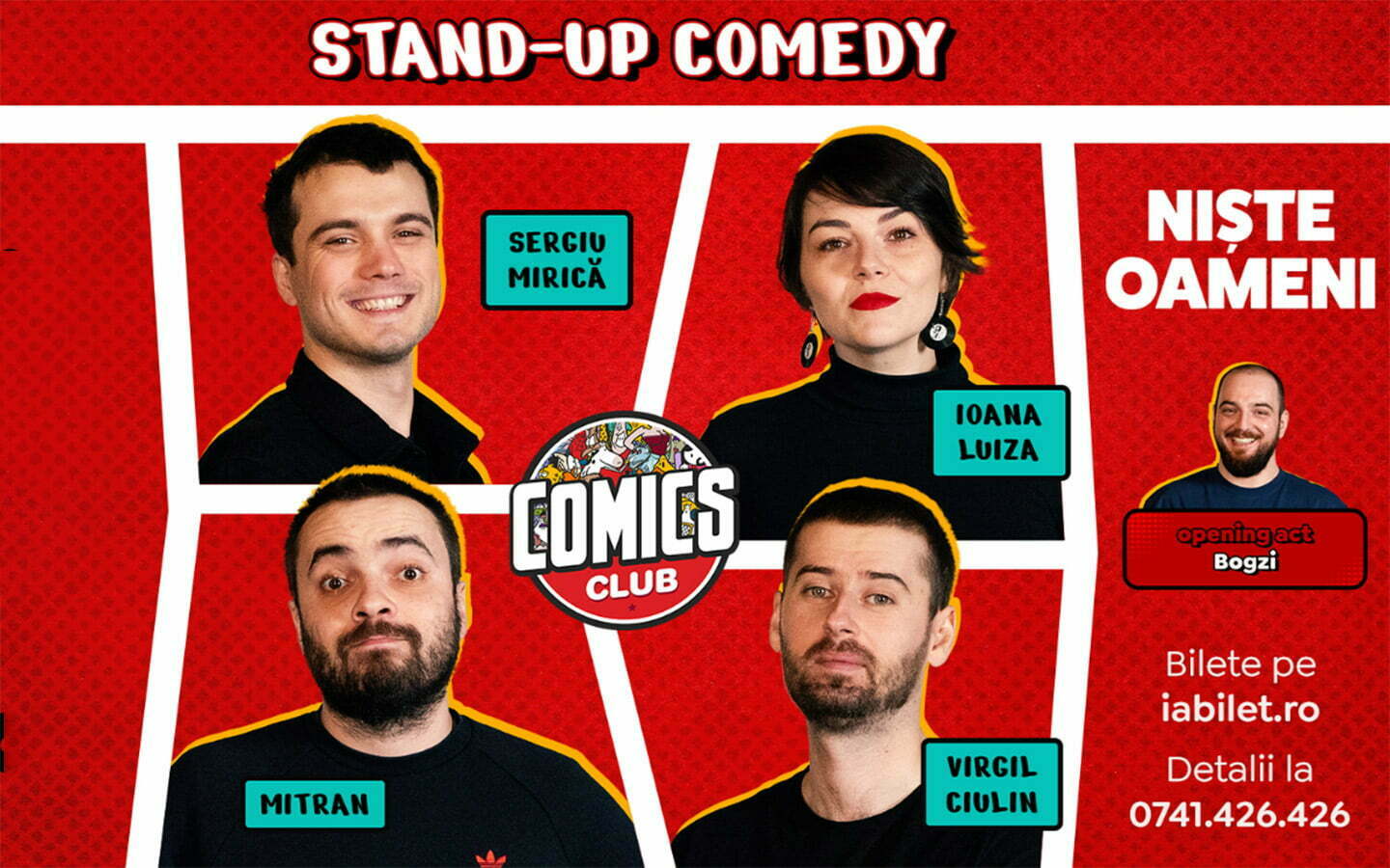 ANULAT - Stand-up comedy cu Niște Oameni: Ioana Luiza, Virgil, Sergiu ...