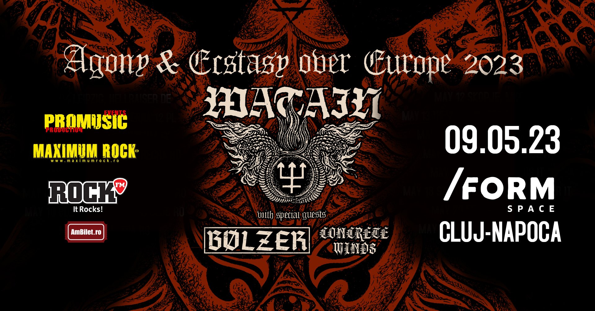 Watain, Bølzer, Concrete Winds @ FORM Space Cluj • Zile și Nopți