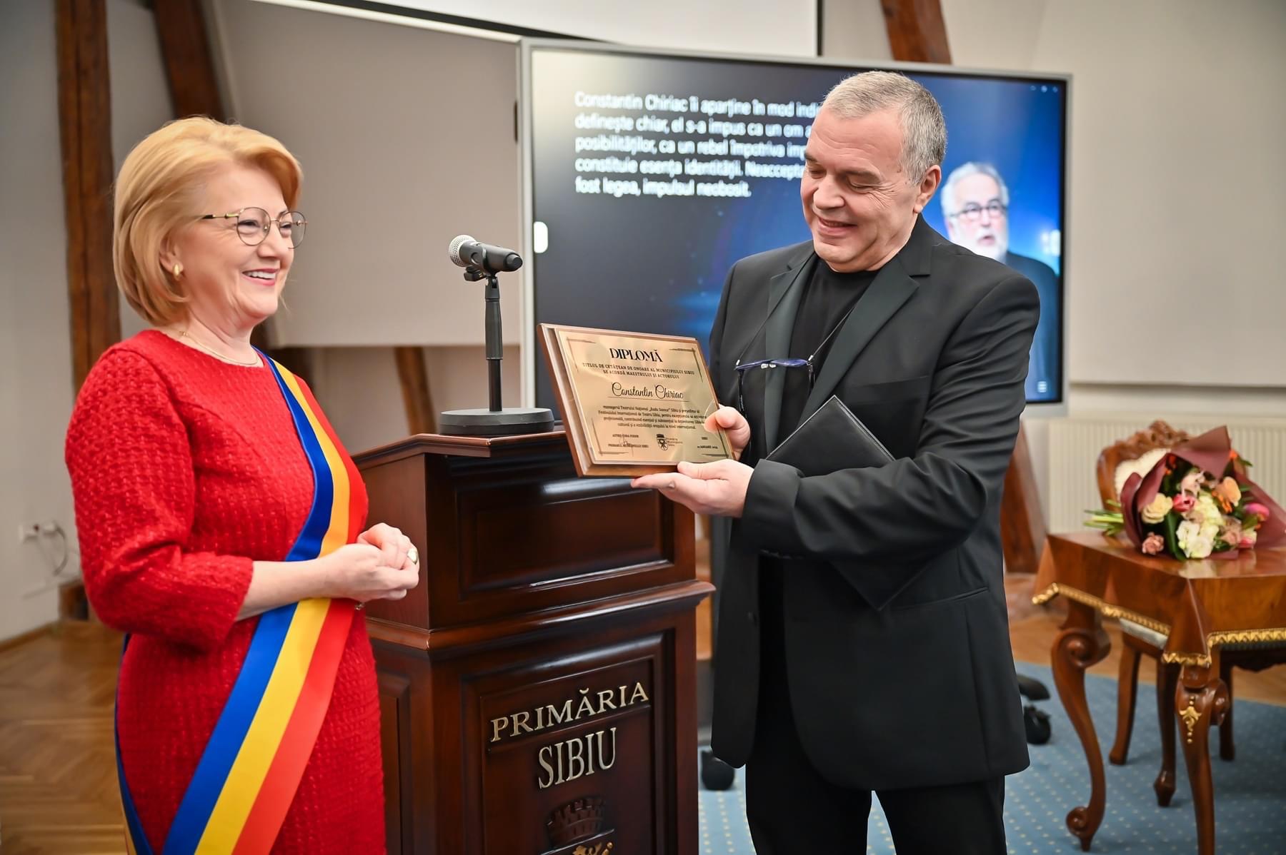 Constantin Chiriac a primit titlul de Cetățean de Onoare al ...