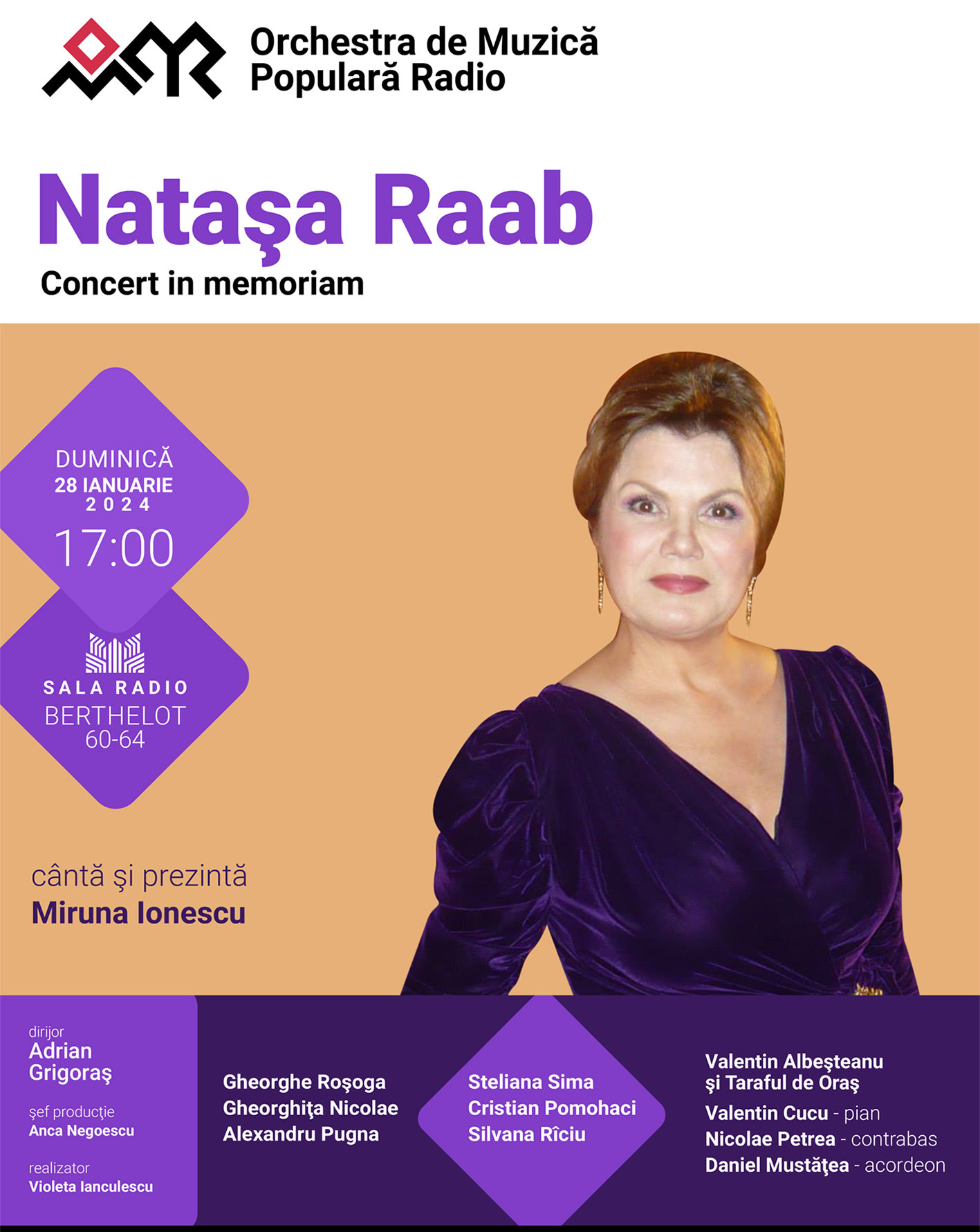 Concert in memoriam Natașa Raab • Muzică • Zile și Nopți