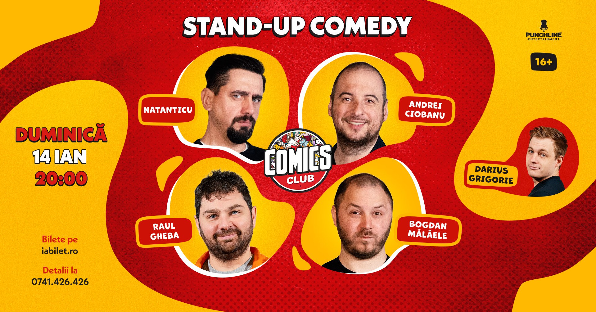 Stand-up Comedy cu Andrei Ciobanu, Bogdan Mălăele, Raul Gheba și ...