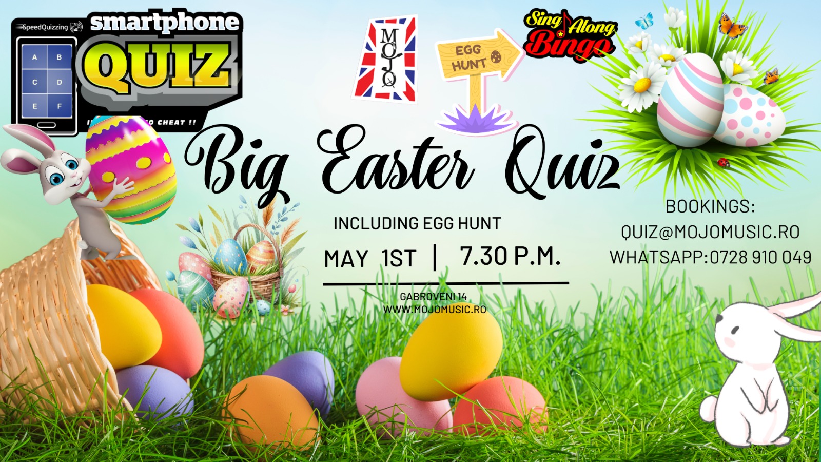 Big Easter Quiz with Sing-Along Bingo! @ Mojo • Zile și Nopți