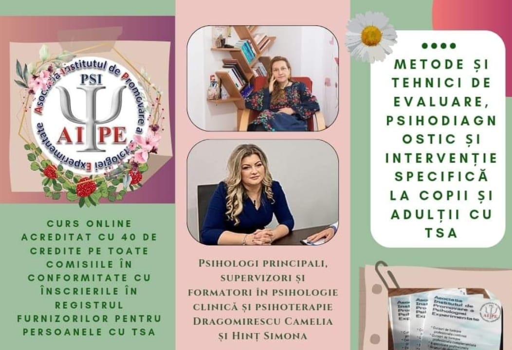 ultimele locuri: Inscriere in registru TSA, evaluare si interventie la ...