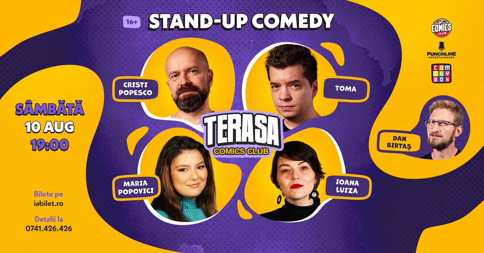Stand-up Comedy cu Toma, Popesco, Maria Popovici și Ioana Luiza ...