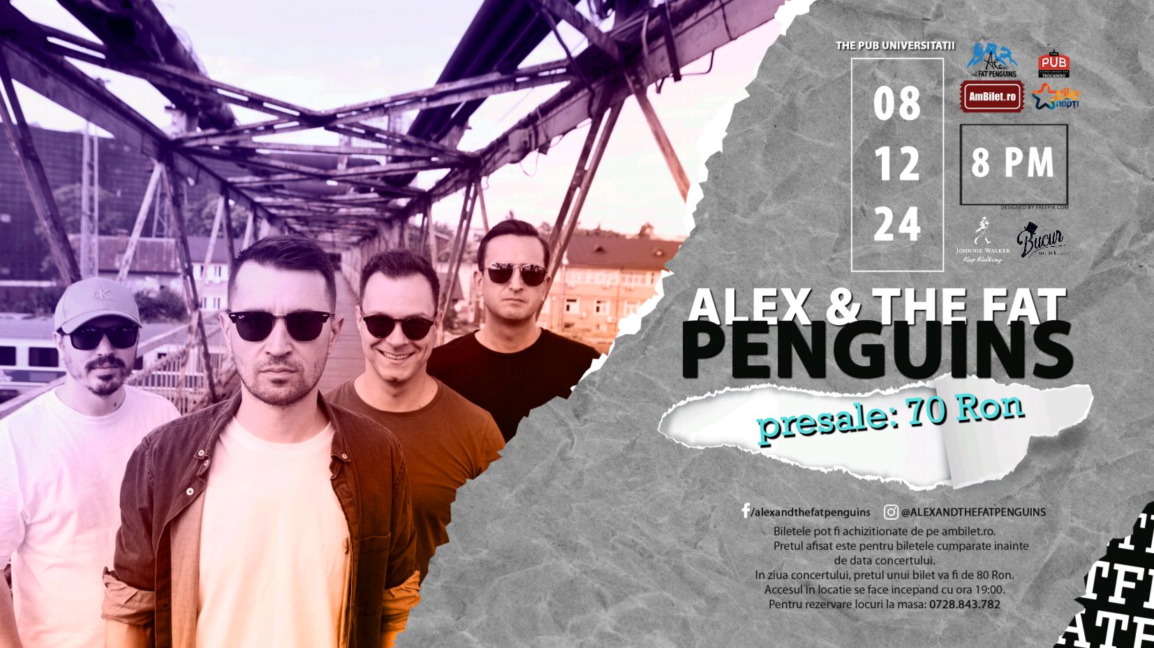Alex & The Fat Penguins @ The Pub - Universității • Zile și Nopți