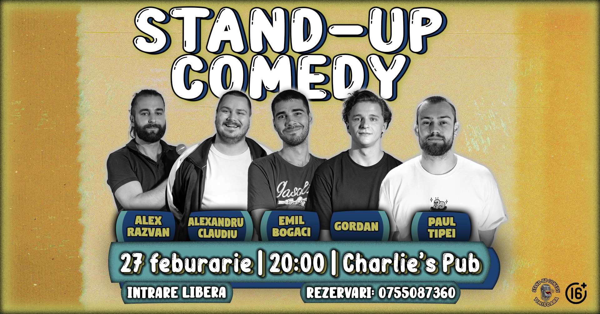 Stand-Up Comedy cu Alexandru Claudiu, Alex Răzvan, Gordan, Paul Tipei ...