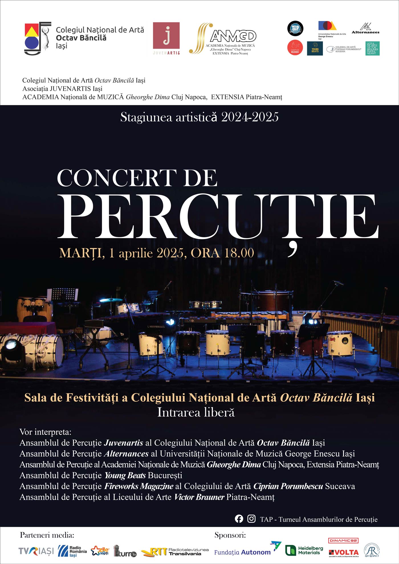Concert de percuție la Iași! - TAP - Turneul Ansamblurilor de Percuție ...