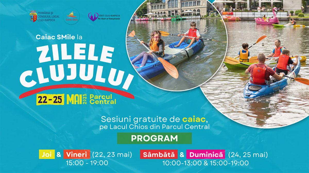 Caiac SMile aduce din nou culoare pe lacul Chios din Parcul Central, cu ...