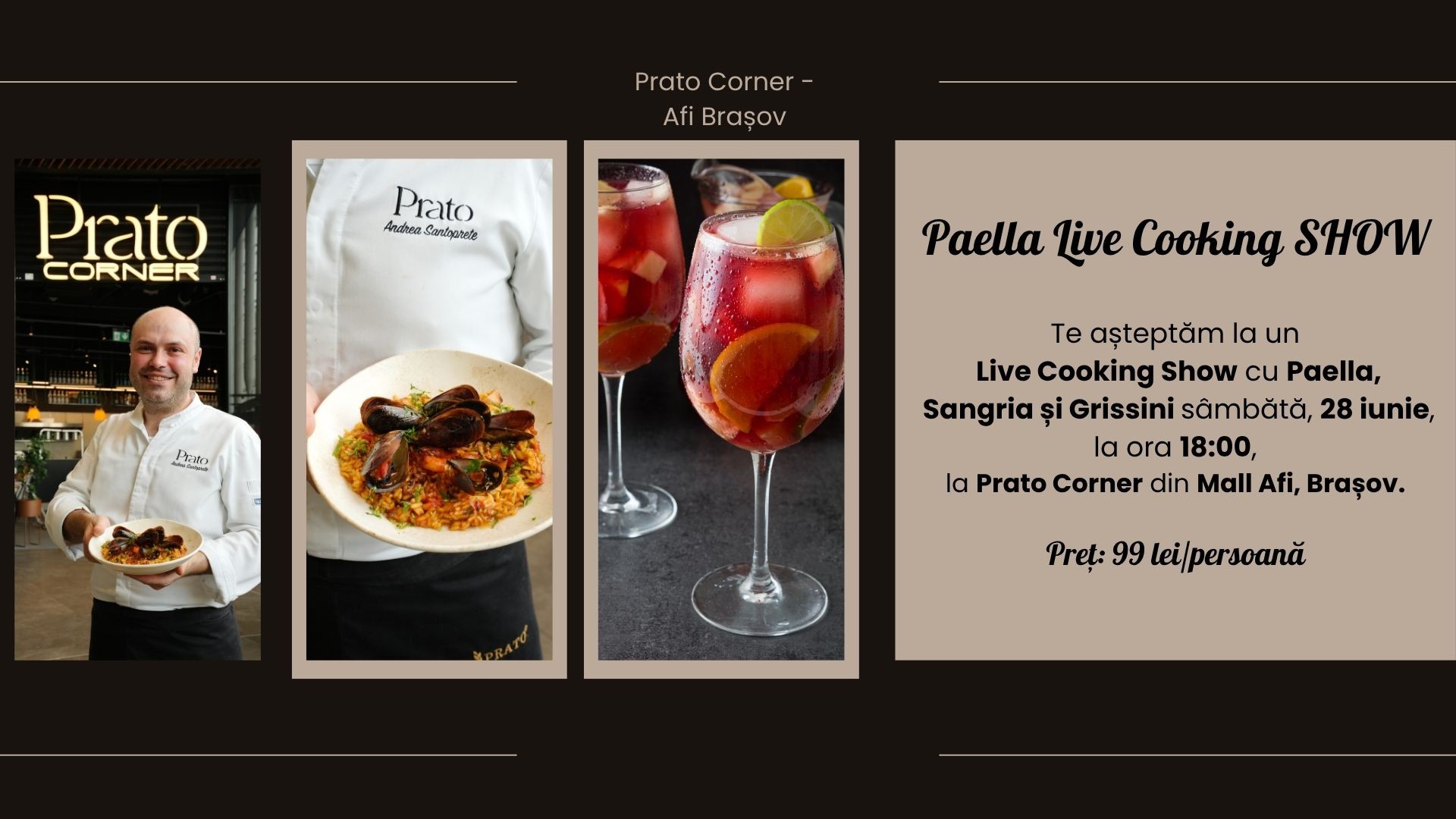 Paella Live Cooking Show @ Prato Corner • Zile și Nopți