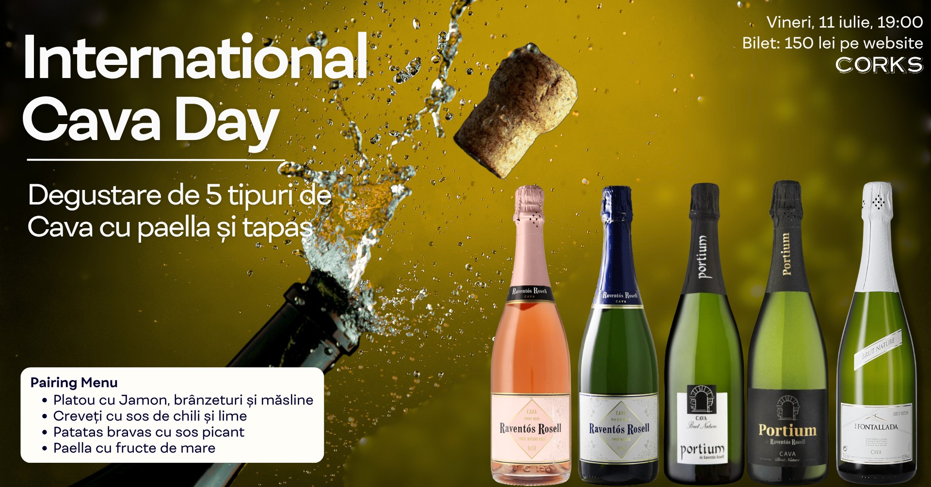 International Cava Day | Degustare de 5 tipuri de Cava, paella & tapas ...