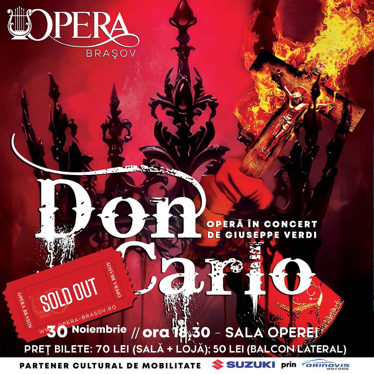 Don Carlo un spectacol extraordinar pe scena Operei Brașov