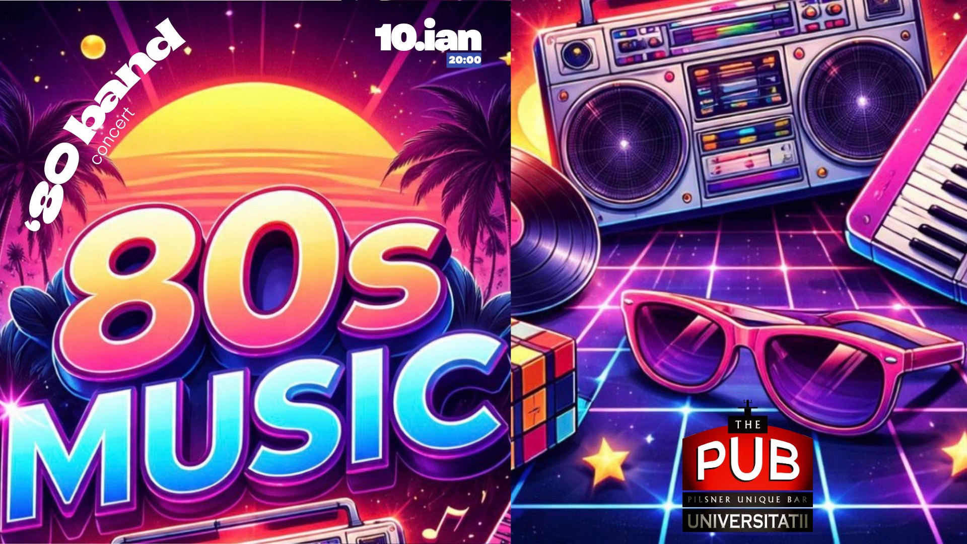 '80 Music cu '80 Band @ The Pub - Universității • Zile și Nopți